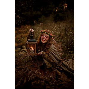 MOSTORY Green Elf Mushroom Crown - Fairy Woodland Crown Forest Flower Headpiece Floral Circlet for Women Girls Renaissance Carnival Cosplay Photo Shoot