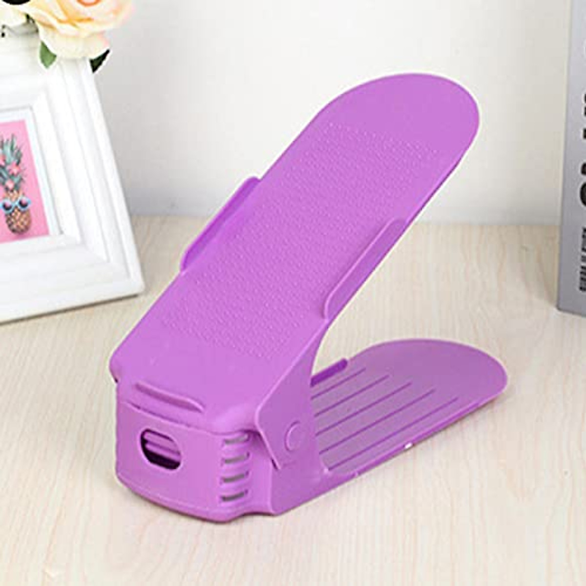 Shoe Slots, Adjustable Double Layer Storage Shoe Organizer Holder, Shoe Rack Holder 3-Level for Closet Organization Ruliyeefu