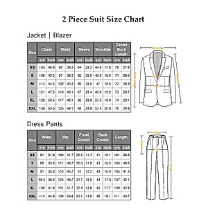 COOFANDY Men's Wedding Suits 2 Piece Tuxedo Suit Set Classic Fit Prom Suit Jacket Blazer Dress Pants Black