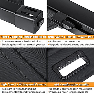 Trunk Cargo Cover for Ford Escape 2013 2014 2015 2016 2017 2018 2019 Retractable Rear Trunk Cargo Luggage Security Shade Cover Shield Interior Accessories Waterproof All Weather (Black)