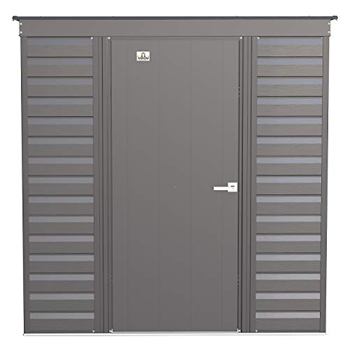 Arrow Select 6' x 4' Outdoor Lockable Steel Storage Shed Building, Charcoal