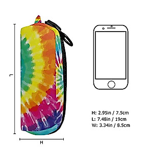 Tie Dye Pencil Case Bag Cute Pencil Box with Zipper Pen Pouch for Middle High School Office College Student Girls and Boys