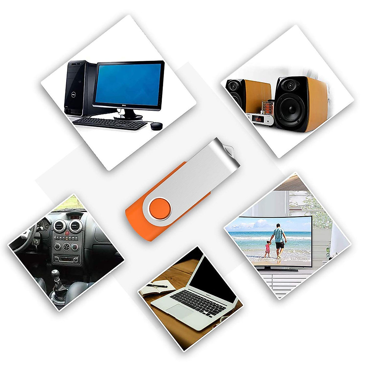 10×32GB-3.0 Black + 10×32GB-3.0 Multicolor USB Flash Drives Thumb Drives