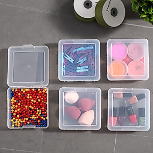 Party Club of America 12 Pack Small Clear Plastic Storage Boxes with Lids, Craft Jewelry Life Item Organizer for Puzzles, Pens, Rings, Needle and Thread, Nail Polish, Remote Controls