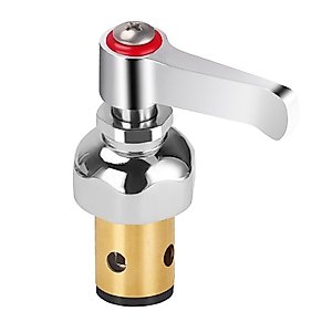 KANONEY Hot Spindle Assembly for 002714-40 Eterna Valve Replacement Red Side Handle Stem Assembly Fit for T&S Brass All Commercial Faucet