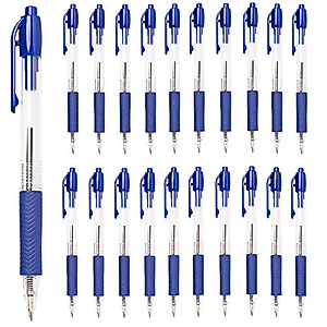 Simply Genius (20 Pack Retractable Ballpoint Pens Medium Point Click Pens for Journal Notebook Writing Office Supplies Pens