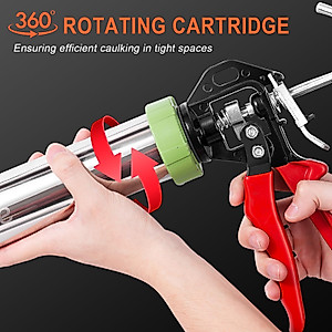 Sausage Caulking Gun, Manual Drive, High Thrust Caulk Gun for Processing Adhesive Cartridges