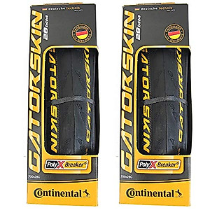 Continental GatorSkin DuraSkin Tire, 2-Count (Folding, 700 x 25mm), Black