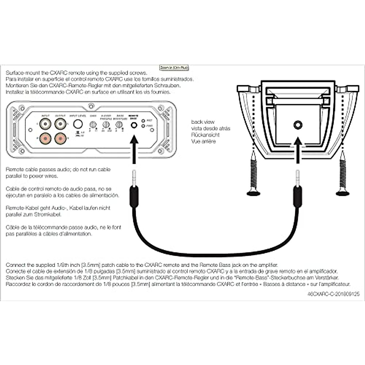 Kicker CXARC Remote Control for KICKER CX-Series Amplifiers