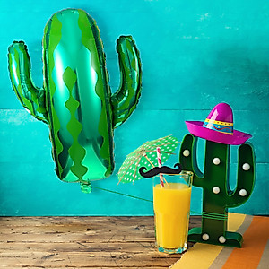 6 Pieces Mexican Fiesta Theme Party Balloons Mexican Taco Llama Cactus Jumbo Foil Balloons Mexican Fiesta Party Decorations for Cinco De Mayo Taco Bout Luau Party Birthday Baby Shower Supplies