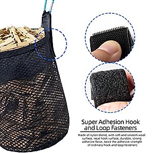 KOOZTI Mesh Clothespin Bag Holder Outside, Multiple Hanging Methods Clothes Pin Bag with Drawstring Closure, Ventilation and Moisture Resistance, Large-Capacity Clothespin Storage Organizer with Hooks