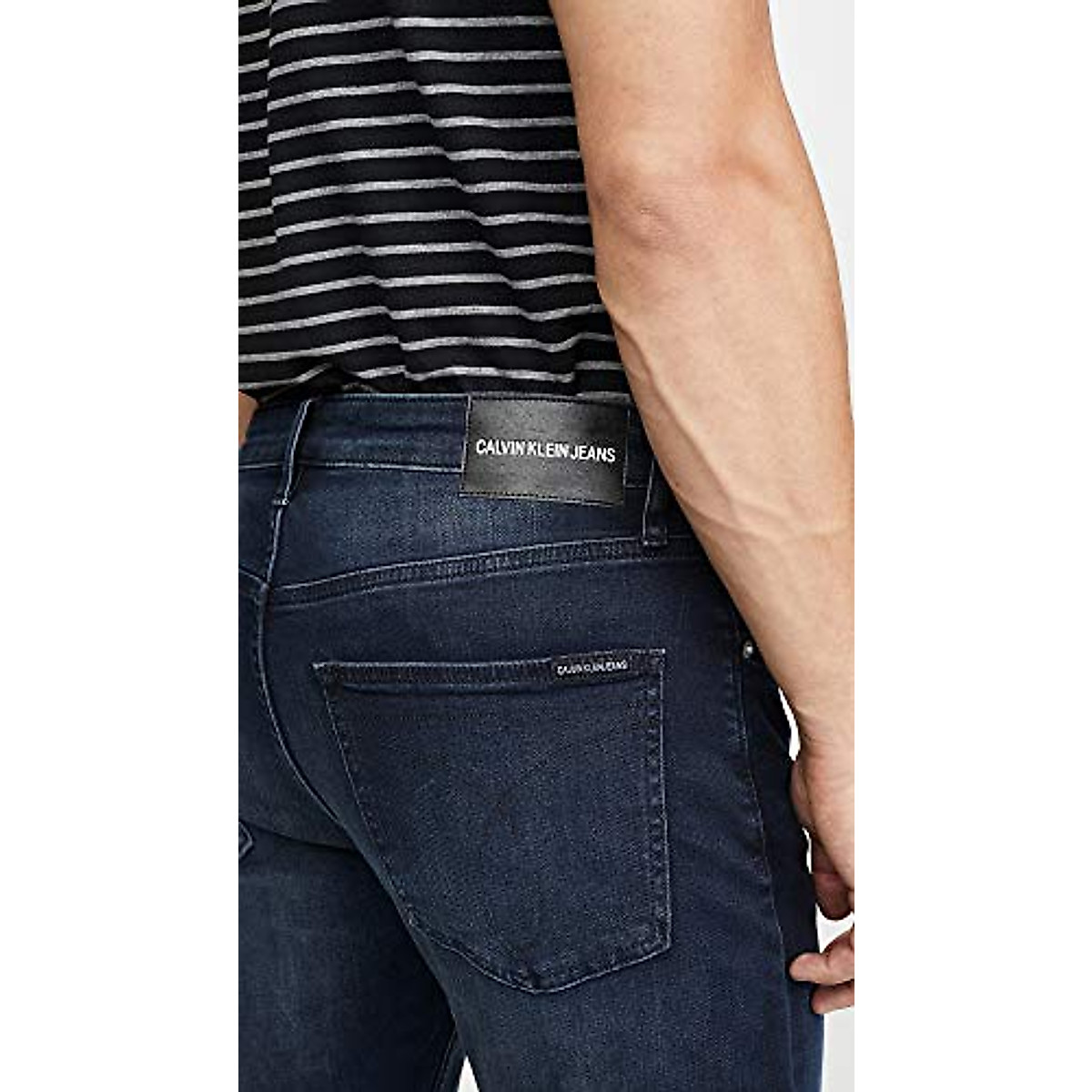 Calvin Klein Men's Skinny Fit Jeans, Boston Blue/Black, 31W x 32L