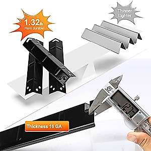 Hisencn Grill Replacement Parts for Expert Grill 3 Burner Walmart XG10-101-002-02, Stainless Steel Grill Burner and Porcelian Heat Plates for Expert Grill Parts