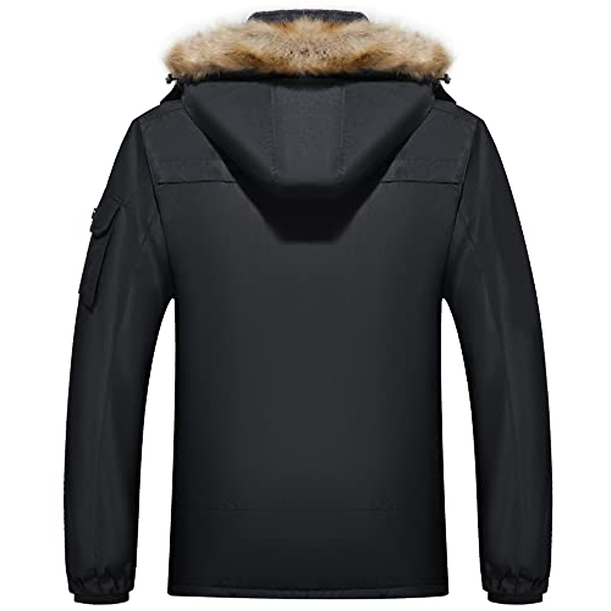 WULFUL Men's Waterproof Ski Jacket Warm Winter Snow Coat Mountain Windbreaker Hooded Raincoat