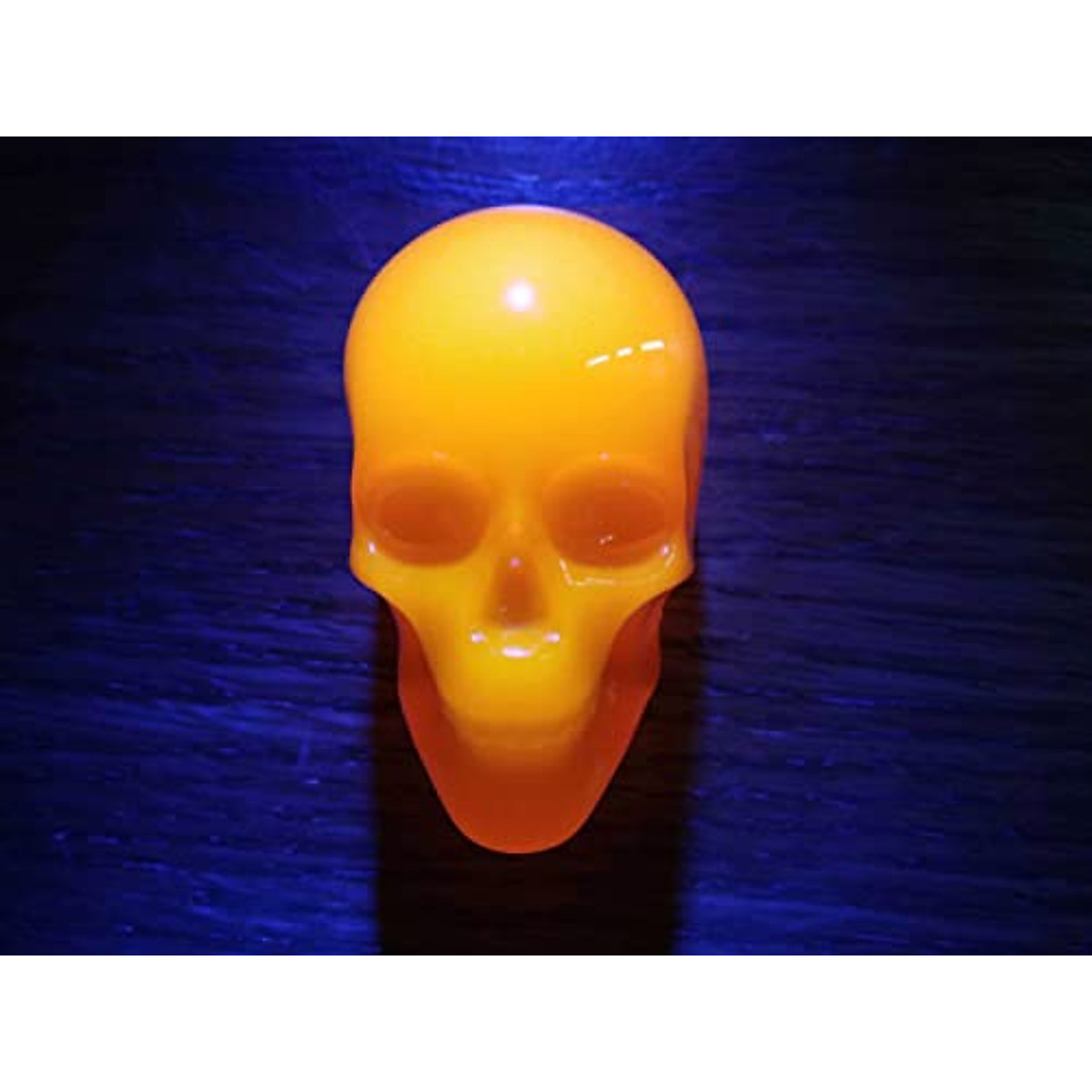 Orange Skull Cabinet Knobs/Drawer Knobs (Black Light Activated) (Set of 2)
