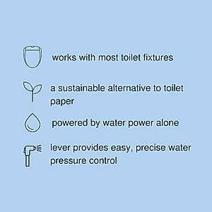 Hand Held Bidet Sprayer for Toilet: Brondell CleanSpa Advanced Bidet Attachment with Precision Pressure Control Jet Spray - Ergonomic Handheld Bidet for Toilet - Toilet Water Sprayer and Hose Set