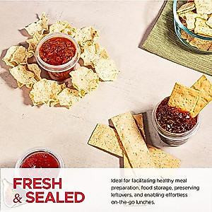 Tafura Small Lunch Containers [12 Pack] 4 Oz. Small Containers with Lids | Snack Containers for Lids | Condiment Containers for Puree, Snacks, and More | Reusable, BPA Free