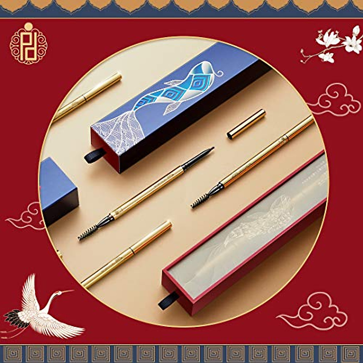 ZEESEA [Palace Identity] Eyebrow Pencil，Makeup Infallible Long-Lasting Eyebrow pencil, Ultra-Fine Felt Tip, Quick Drying Formula, Derived from Oriental Aesthetics