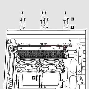 Water-Cooler Radiator Fitting Screws Fan Mounting Screw Kit for Corsair Hydro Series Water Cooling