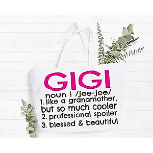 COCOVICI Gigi Definition Canvas Tote Bag Grandma Gift Idea Book Bag