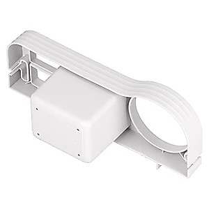 Adhesive Hair Dryer Holder, Wall Mounted No Drilling Plastic Bathroom Blow Drier Storage with Plug Hook, Hair Care Tools Organizer Basket with Cups for Curling Flat Straight Hot Iron(White)