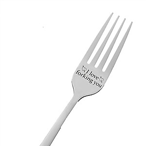 Anniversary Birthday Gifts for Wife Boyfriend from Husband Girlfriend I Love Forking You Fork Gifts for Him Her Valentines Day Christmas Gift for Couple Hubby Dinner Fork