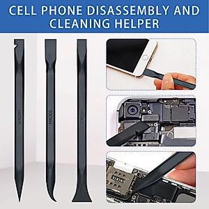 Aphrordity 9 Pieces Carbon Fiber Plastic Scraper Scratch Free Scraper Cleaning Pen-Shaped Scraper Tool for Crevice Cleaning Car Detailing Lottery Ticket Scratcher Food Scraper.Black