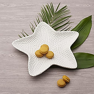 Fitz and Floyd Fitz & Floyd Coastal Home Starfish Platter, 14.5 Inch, White