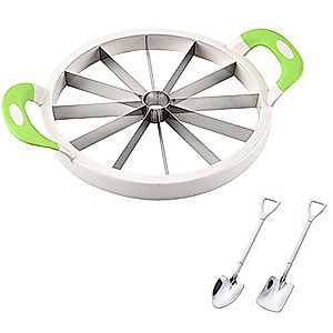 Large Watermelon Slicer Cutter Comfort Silicone Handle Watermelon Slicer Creative Melon Cutter Knife Cutting Tools(11INCH)
