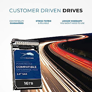 WP 16TB 7200 RPM SAS 12Gb/s 3.5-Inch Enterprise Hard Disk Drive in 12G 13G Tray Compatible with Dell PowerEdge Servers R730XD R730 T340 T330 T640 T630 T440