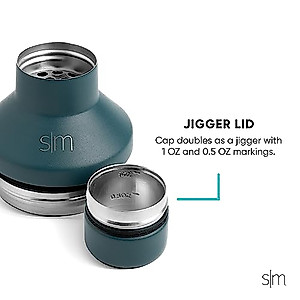 Simple Modern Cocktail Shaker Gift Set with Jigger Lid | Insulated Boston Martini Mixer Stainless Steel Christmas Gifts for Men Women | Compatible with Classic Tumbler Collection | Midnight Black