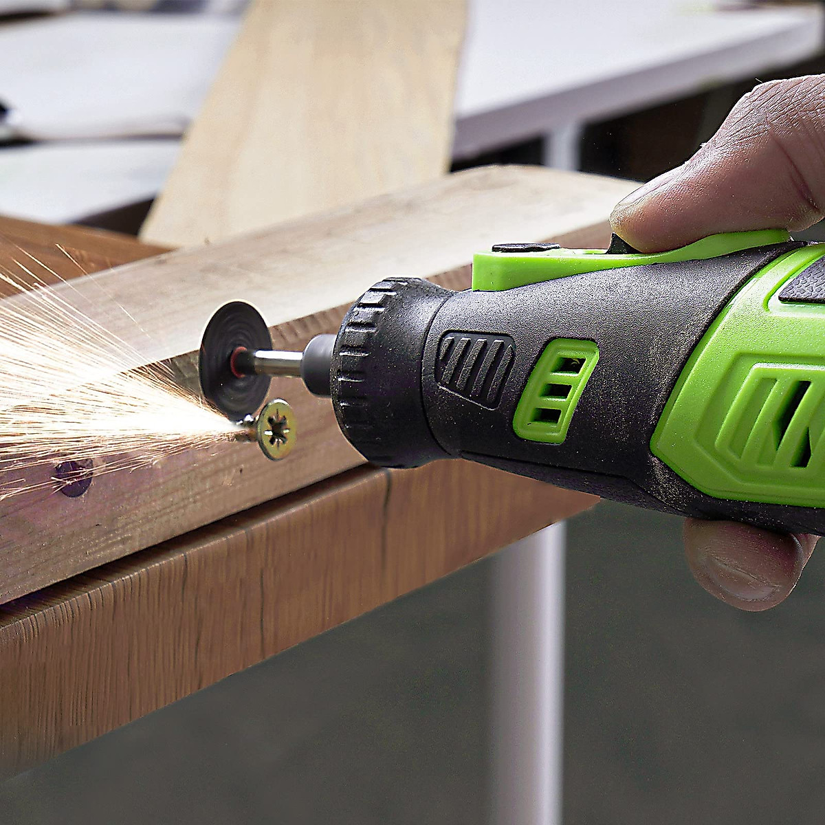 PHALANX 8V Cordless Rotary Tool Kit, 2.0 Ah Battery Rechargeable Rotary Tool with 73pcs Accessories, 5-Speed LED Light, Idea for Sanding, Carving, Polishing, Engraving, Wood Carving, Pet Grooming