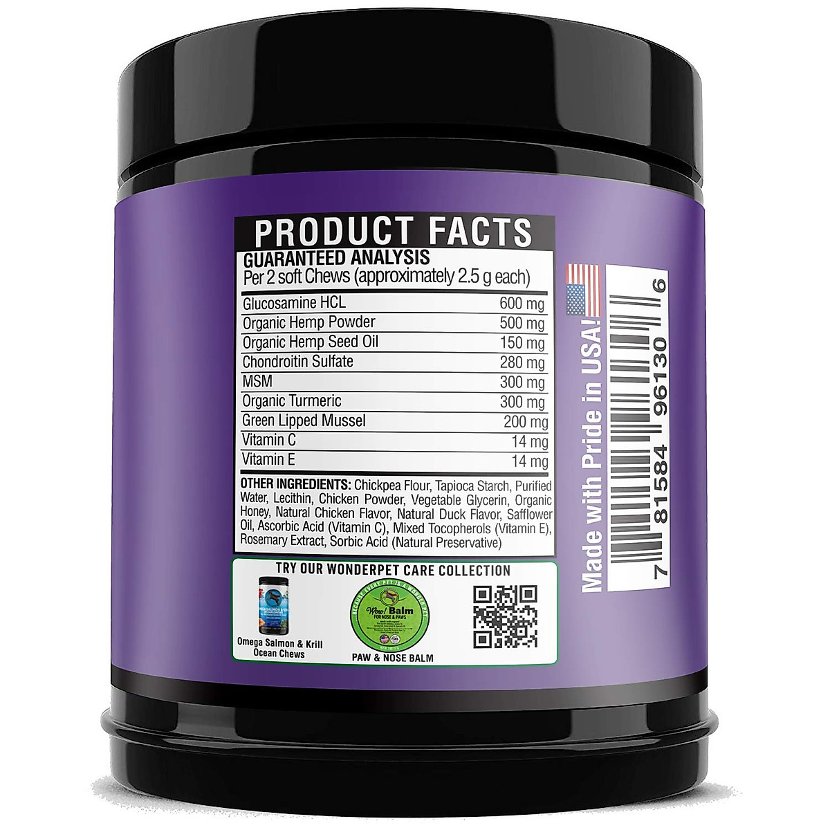 WIZARDPET Mobility Hemp Oil Hip & Joint Supplement for Senior Dogs - Chondroitin Glucosamine MSM Turmeric Green Lipped Mussel - Extra Strength Formula for Arthritis Pain Relief & Mobility | 90 Chews