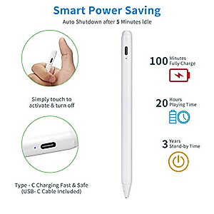 Stylus Pens for HP Envy X360 Convertible 2-in-1 Touch Screen Laptop (15.6") Pencil, Active Stylus Digital Pencil Fine Tip Stylus for HP Envy X360 Convertible 2-in-1 Laptop 15.6" Pen,White