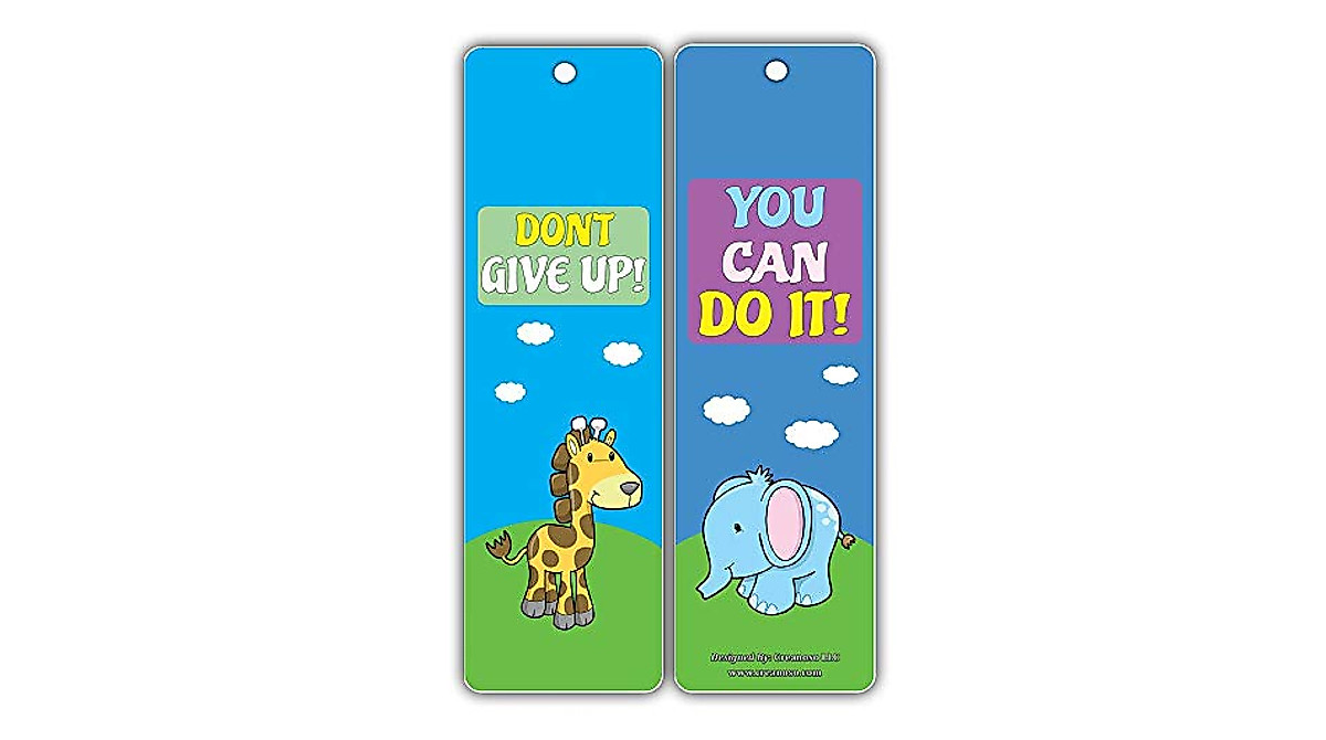 Safari Animals Motivational Bookmarks for Kids - Inspiring Reading Gifts