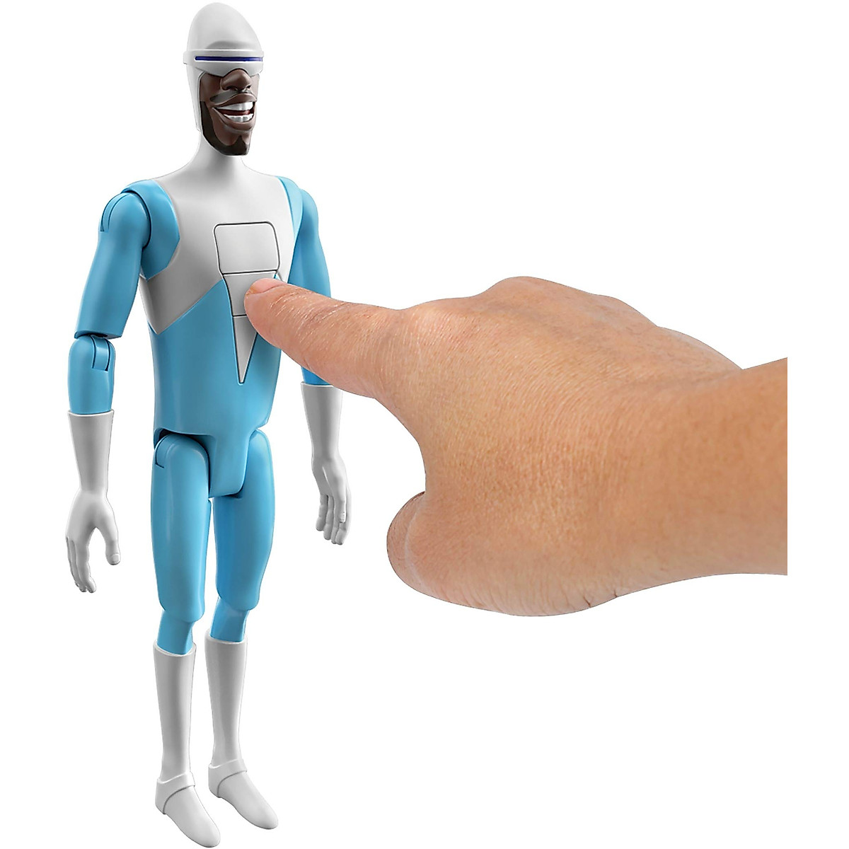 Mattel Pixar Interactables Frozone Talking Action Figure, 8-in Tall Highly Posable Movie Character Toy, Interacts with Other Figures, Kids Gift Ages 3 Years & Older