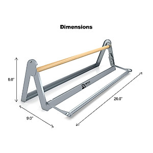 Paper Roll Dispenser and Cutter - Long 24" Roll Paper Holder - Great Butcher Paper Dispenser, Wrapping Paper Cutter, Craft Paper Holder or Vinyl Roll Holder - Wall Mountable