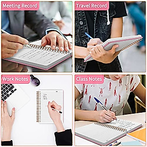 Forvencer Lined Spiral Journal Notebook with 300 Numbered Pages, B5 College Ruled Thick Journals for Writing with 100GSM Paper, Hardcover Notebooks with Contents for Work, School, Women, Men, Pink