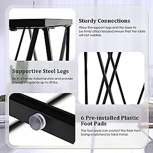 Giantex Glass End Table, Hexagon Side Table w/Metal Frame, Small Coffee Accent Table for Small Space for Living Room Balcony, Modern Style Bedside Table Nightstand