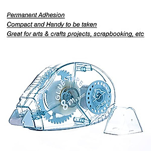 XUXU 8 Pack Double Sided Tape Roller, Scrapbooking Tape, Permanent Adhesive Dots Tape Dispenser Runner for Crafts and Arts Projects, Photo-Safe