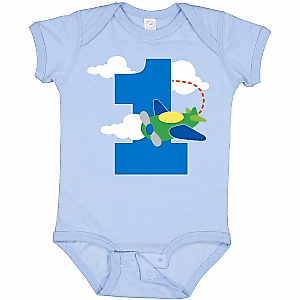 inktastic 1st Birthday Airplane Pilot 1 Year Boys Baby Bodysuit 24 Months 0100 Light Blue 26dd1