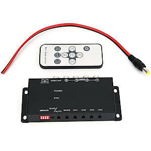 Toughsty™ 4Ch Mini Color Video Quad Splitter Multiplexer Processor Switcher for CCTV Security Camera