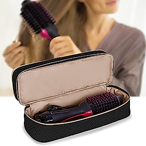 Fasrom Double Layer Travel Case Compatible with REVLON One Step Blow Hair Dryer Brush Volumizer Original 1.0, Plus 2.0 and Styler, Black (Bag Only, Patent Design)
