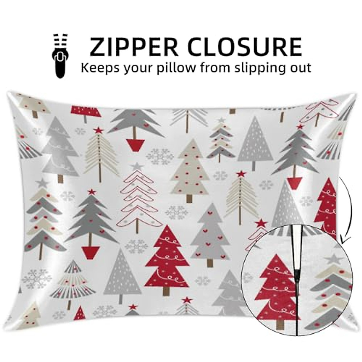 Pardick Satin Pillowcase for Hair & Skin - Silk Pillowcase with Zipper - 20'x26' Cooling Satin Pillow Cases - Silky Pillow Cover for Bedroom, Sofa