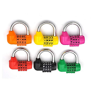 YingRen Word Combination Lock - Security Code Lock Digit Padlock for School Gym Locker/Sports Locker/Fence/Toolbox/Case/Hasp Storage Orange