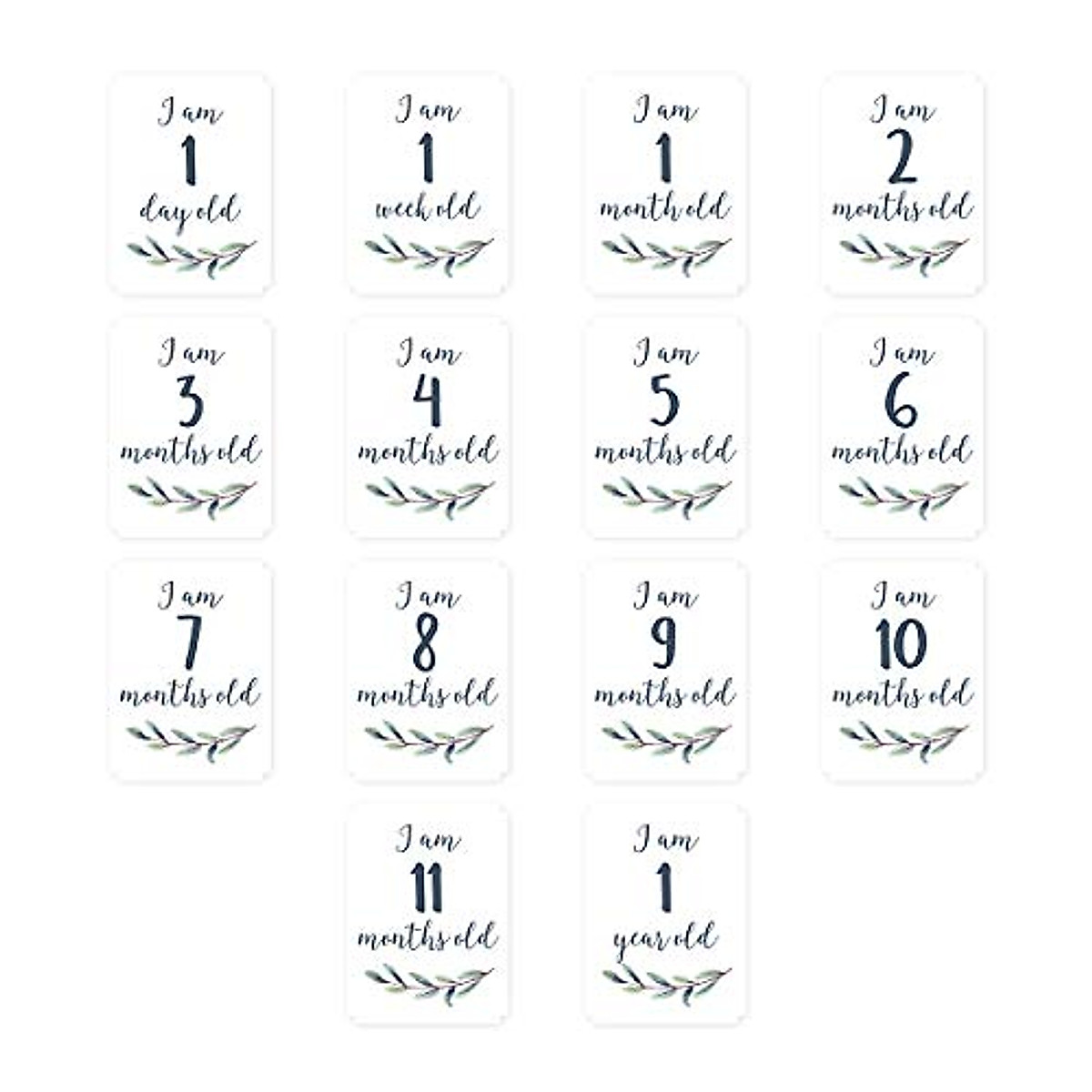 lulujo Baby’s First Year Milestone Blanket and Card Set | 40in x 40in (Hello World)