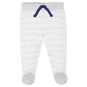 Canticos Unisex-Baby boys 3-piece Take-me-home Shirt, Footed Pant, Cap and Toddler Layette Set, Grey, Newborn US