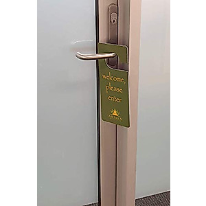 Meditation Door Sign | Do Not Disturb Sign Meditation in Progress | Meditation Gift for Home or Office