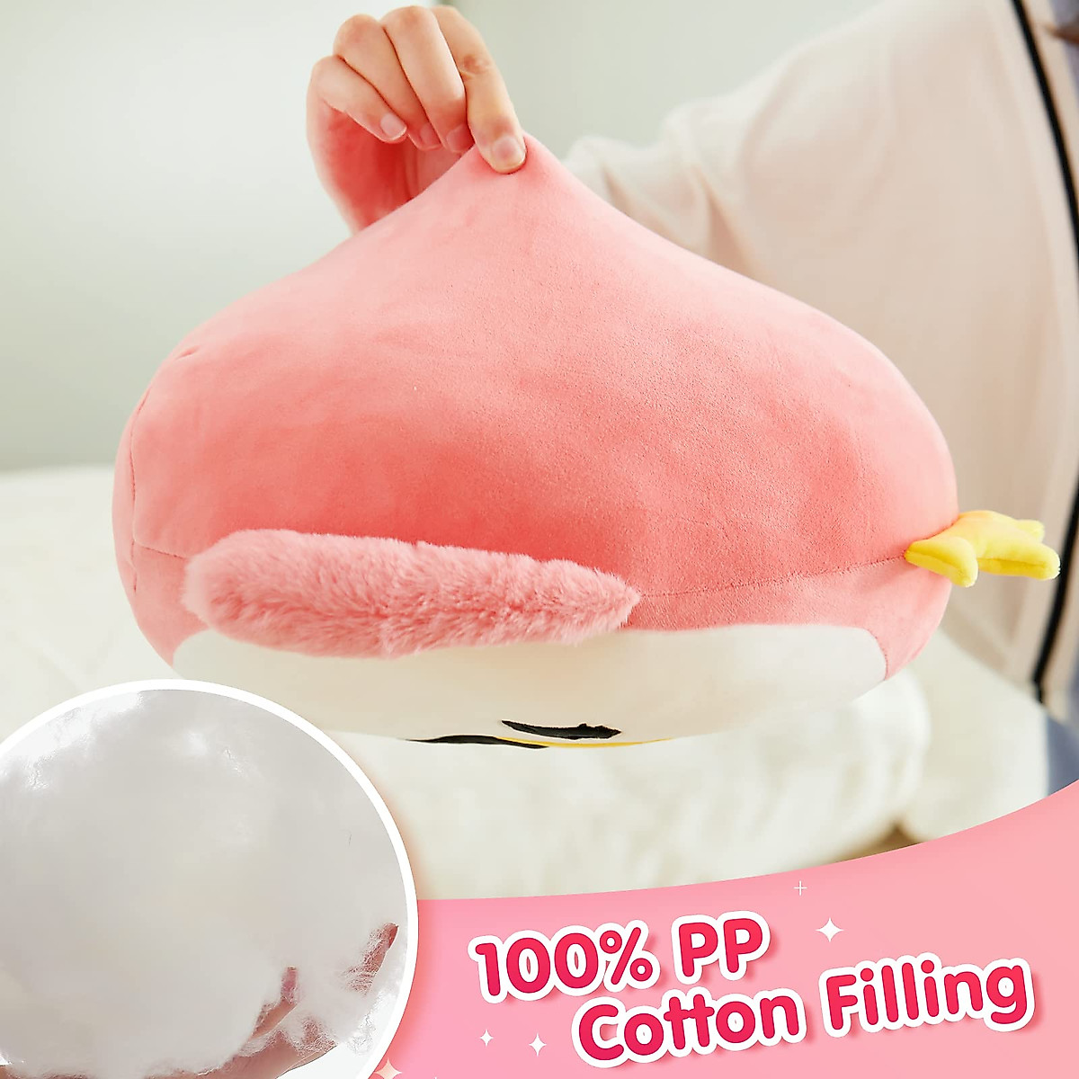 BSTAOFY 13'' Pink Flamingo Soft Plush Pillow Cute Stuffed Animal Toy Sofa Car Cushion Hugging Nap Pillow Plush Birthday Valentines Easter for Boys Girls