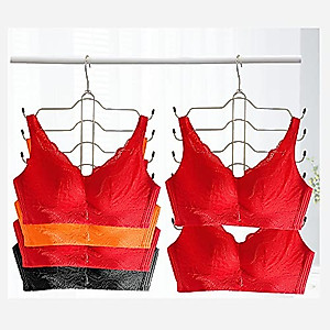 GXLQIJU Tank Top Hangers Space Saving Hangers 360° Rotating Hook,Closet Organizer for Bras,Tank Tops,Cami,Belts,Ties,Bathing Suits, Swimwear (Silver, 1 Pack)